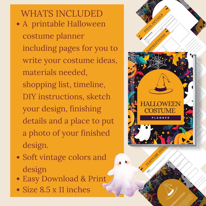 Printable Halloween Costume Planner, Family Costumes Designer, Kids ...