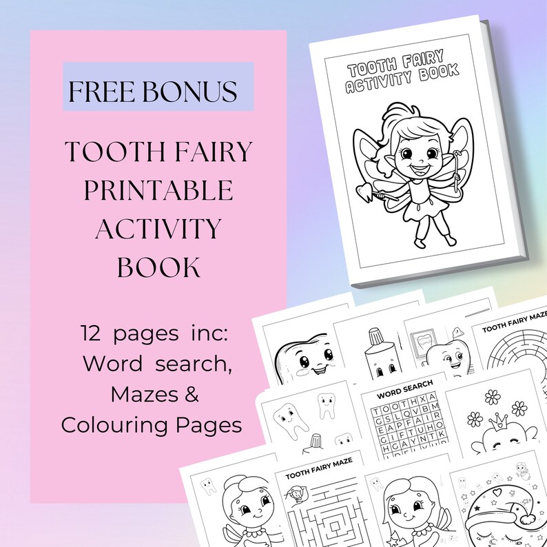 Tooth Fairy Certificate, Printable Keepsake for Your Child's First Lost ...