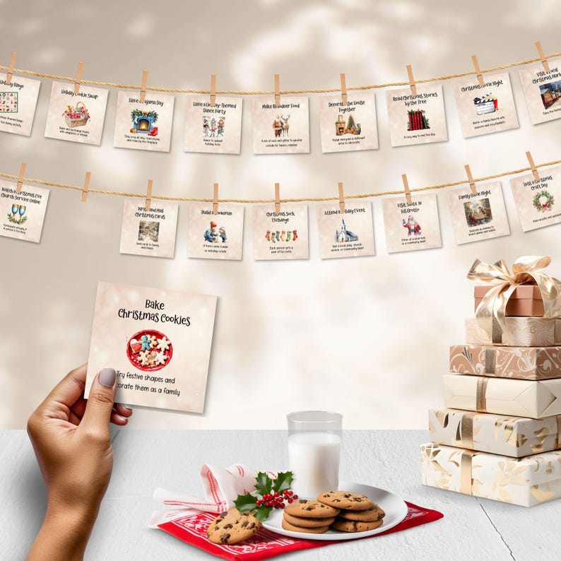 Printable Advent Activity Cards for Kids, DIY Christmas Advent Calendar ...