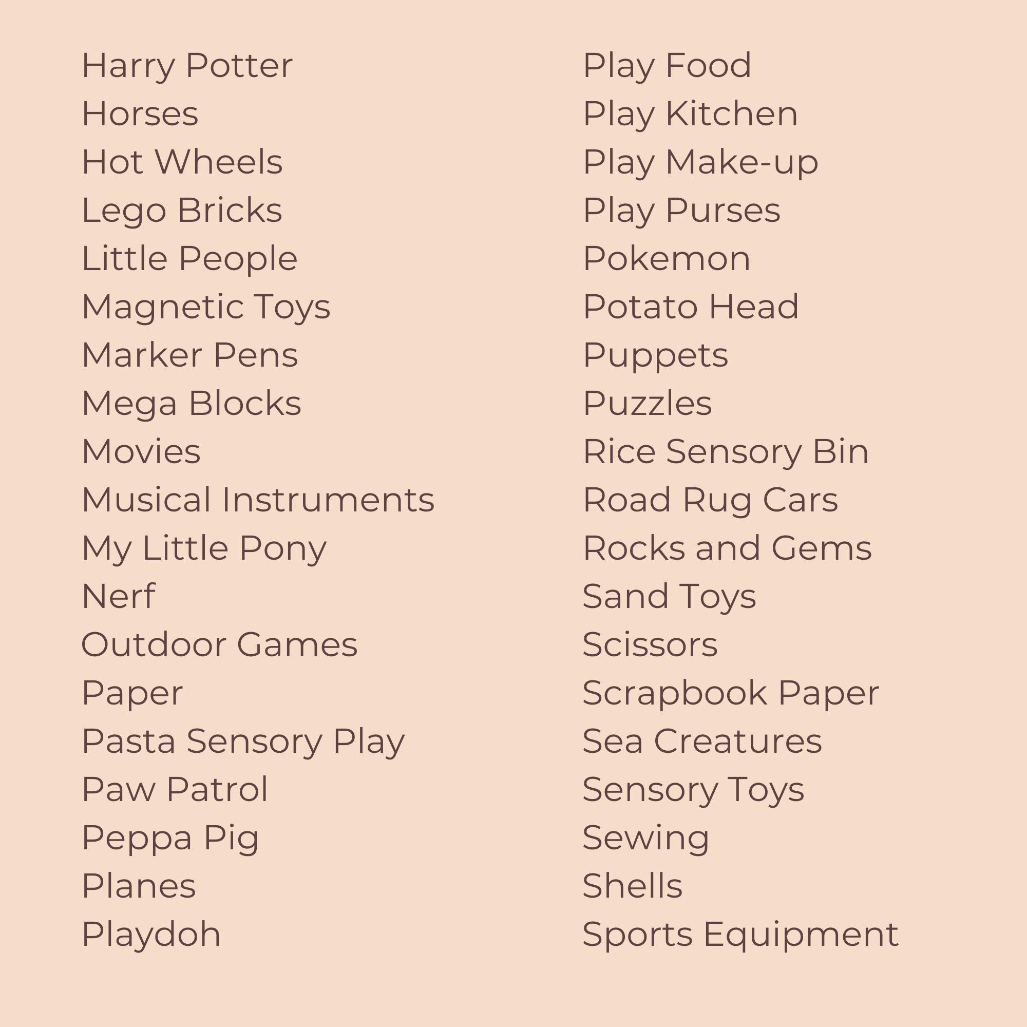 Printable Toy Bin Labels for Preschool Kids Playroom, Daycare Editable ...