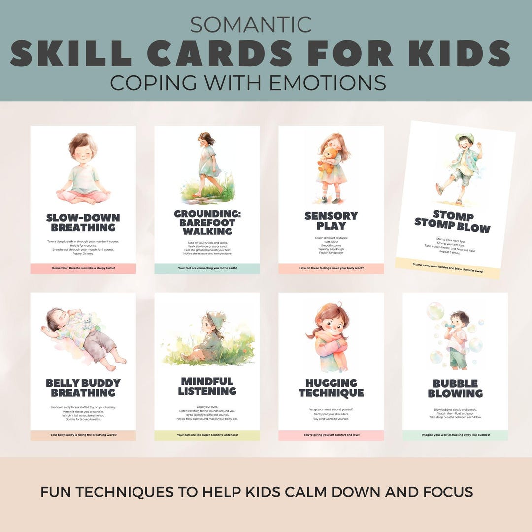 Printable Somatic Activity Cards for Kids, Movement & Breath Tools for ...