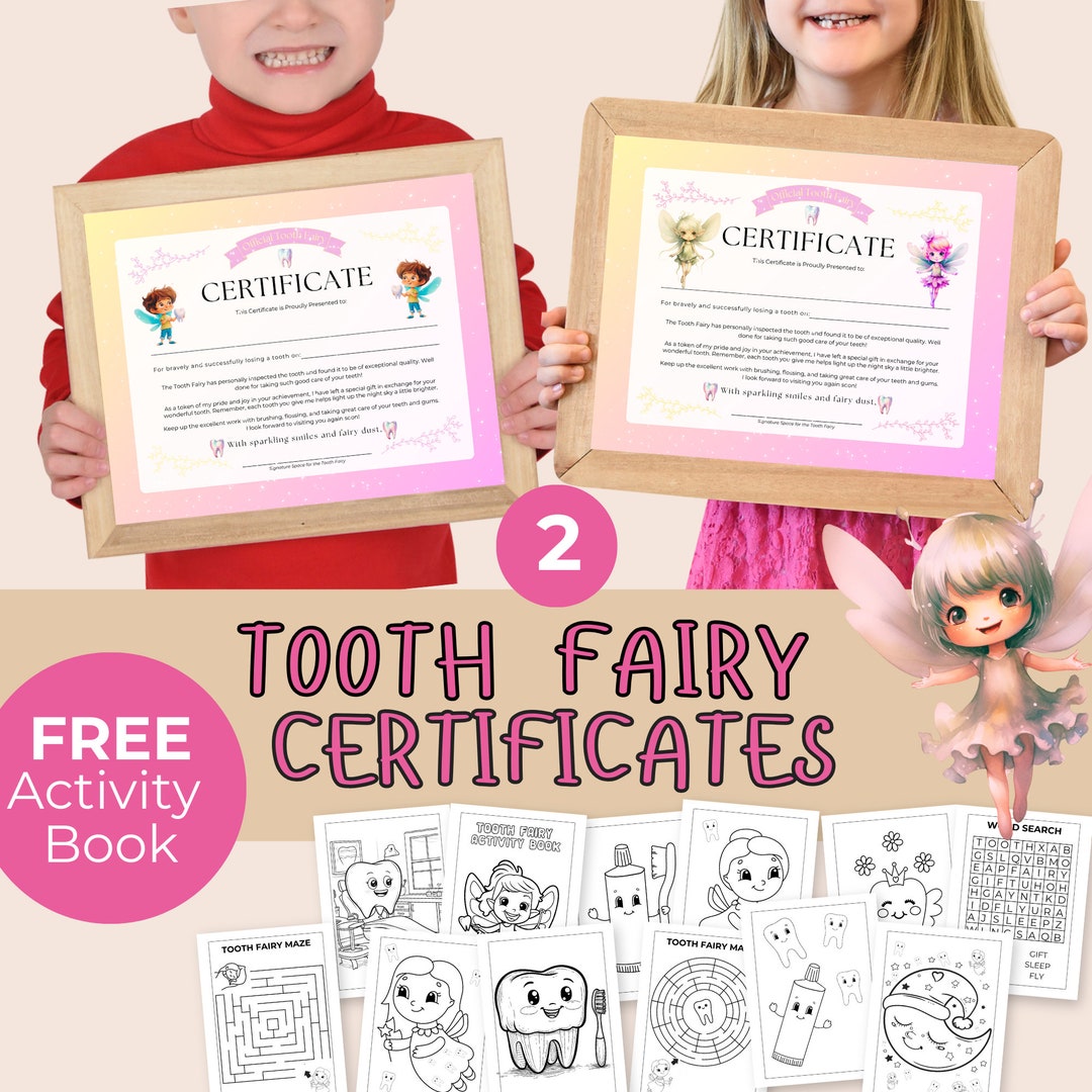 Tooth Fairy Certificate, Printable Keepsake for Your Child's First Lost ...