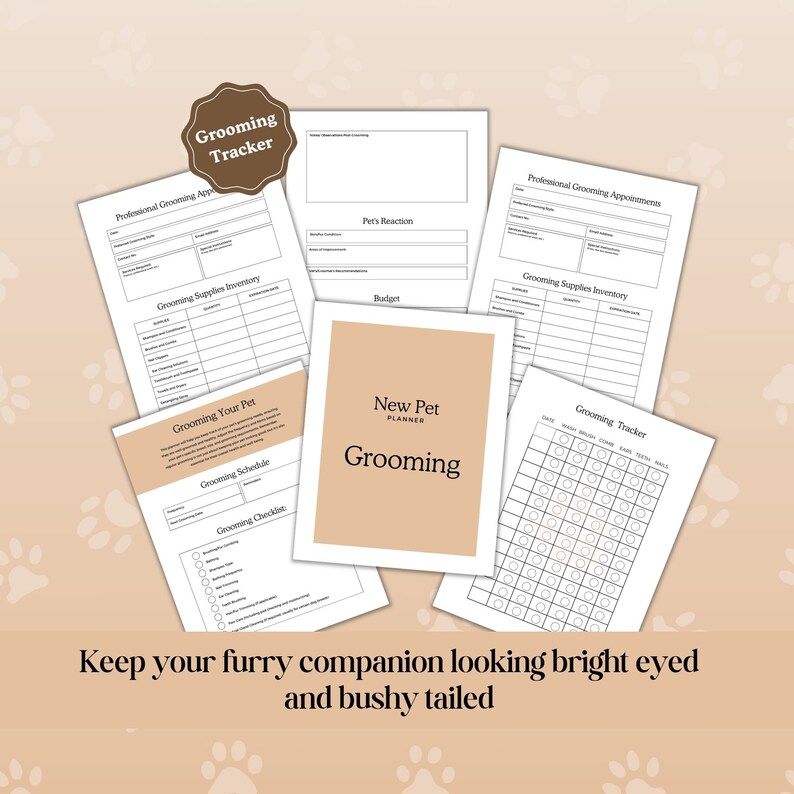 Pet Care Planner With Printable Checklists, Pet Health Record, Pet ...