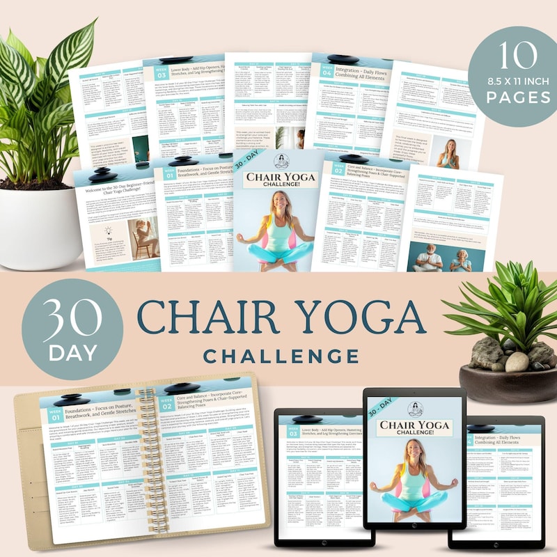 Chair Yoga Chart - Etsy