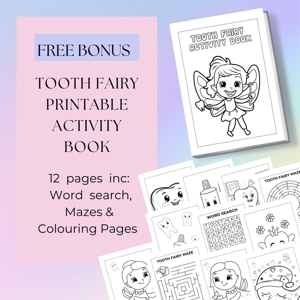 Tooth Fairy Certificate, Printable Keepsake for Your Child's First Lost ...