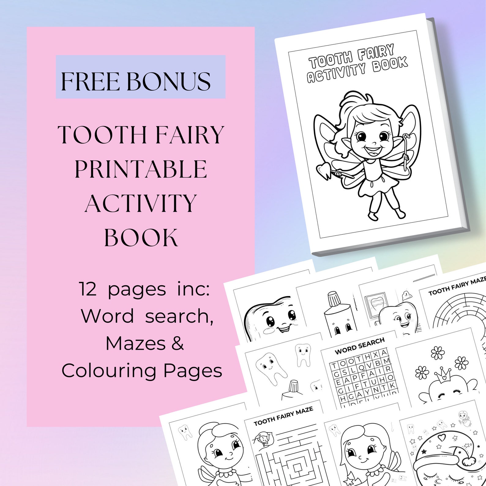 Tooth Fairy Certificate, Printable Keepsake for Your Child's First Lost ...