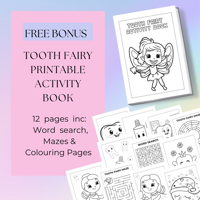 Tooth Fairy Certificate, Printable Keepsake for Your Child's First Lost ...