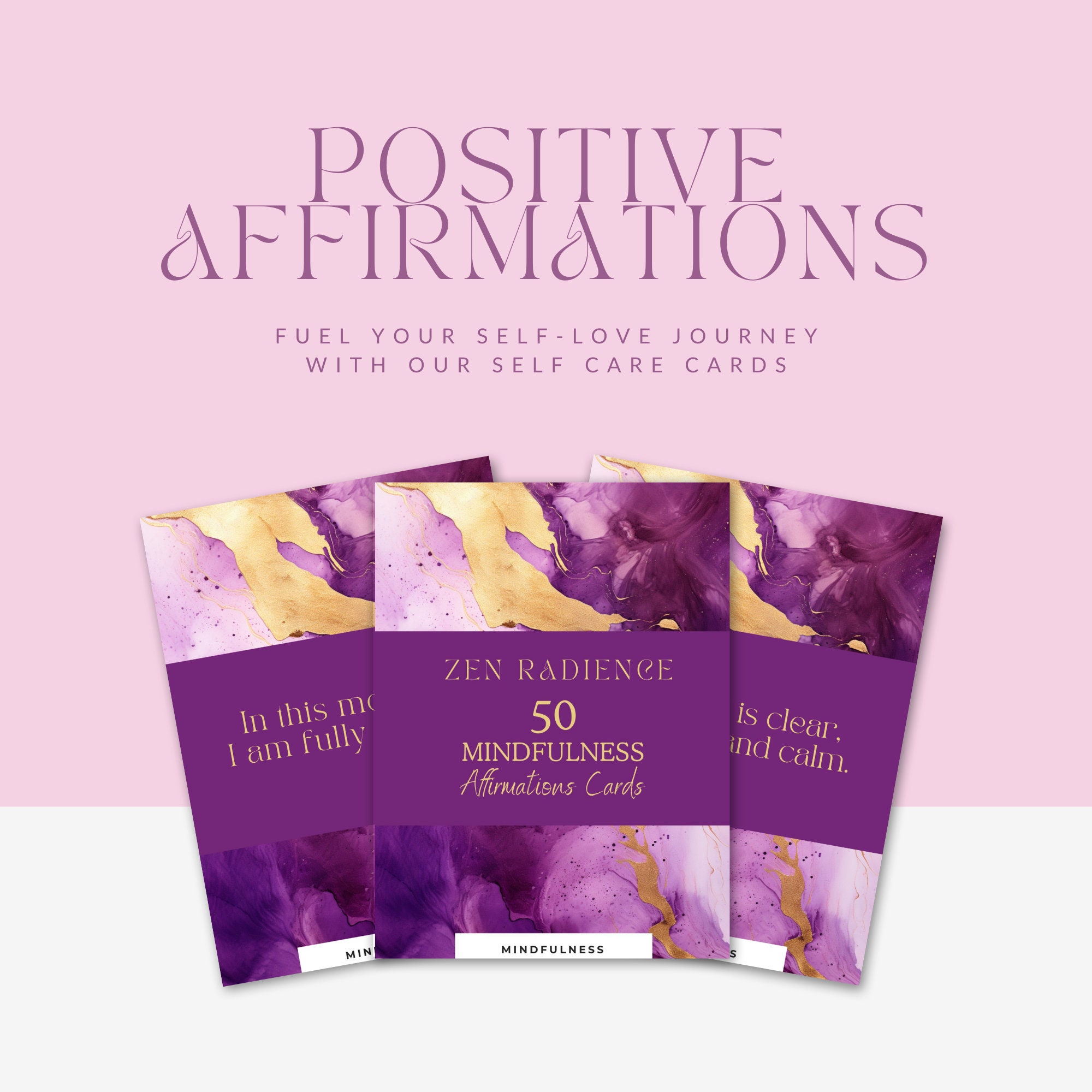 Daily Mindfulness Affirmation Cards | Encouragement Cards | Womens Self ...
