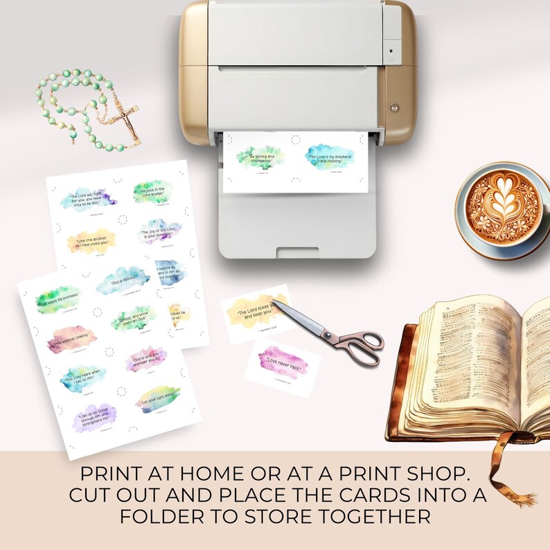 Printable Scripture Memory Cards for Children, Simple Bible Verse ...