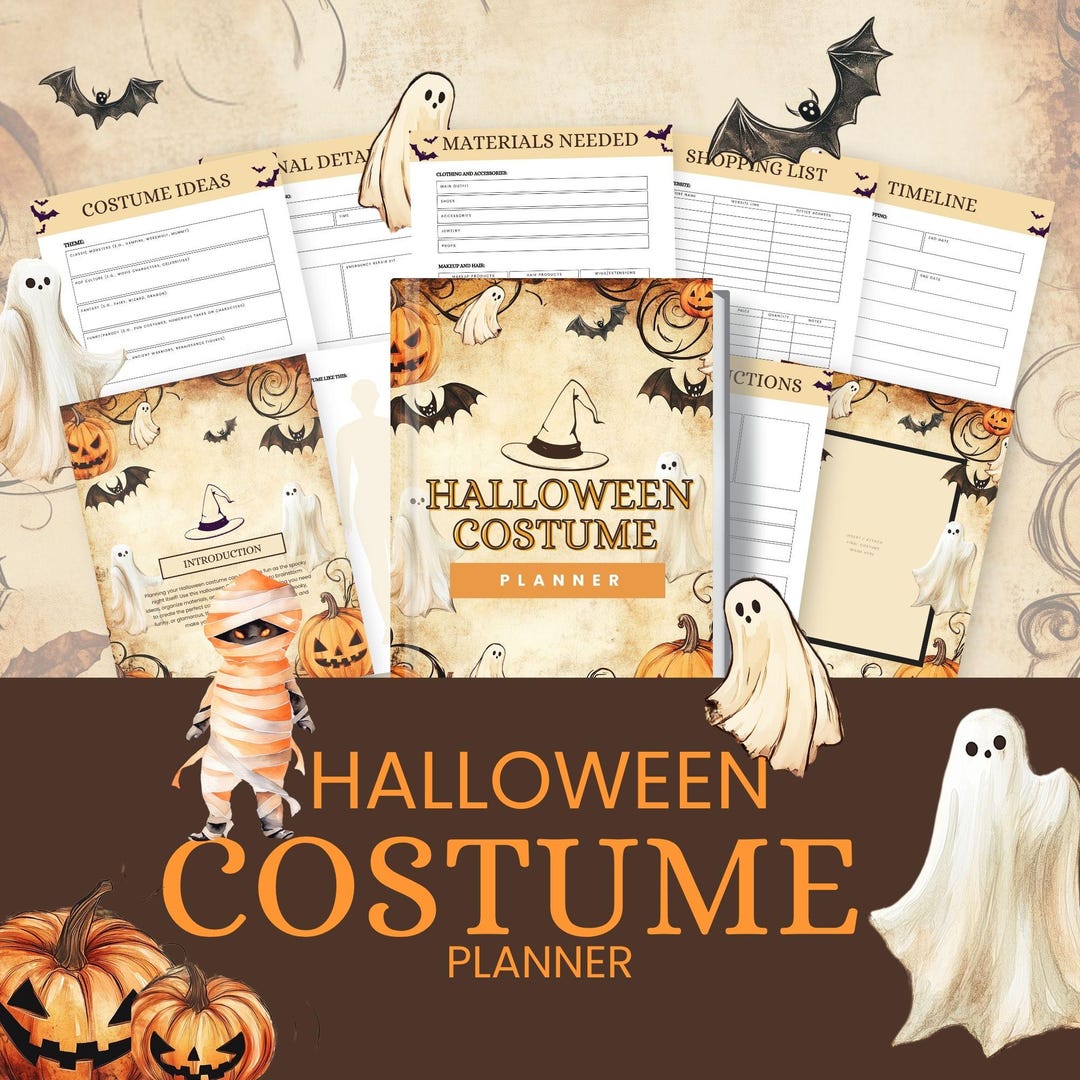 Printable Halloween Costume Planner, Family Costumes Designer, Kids ...