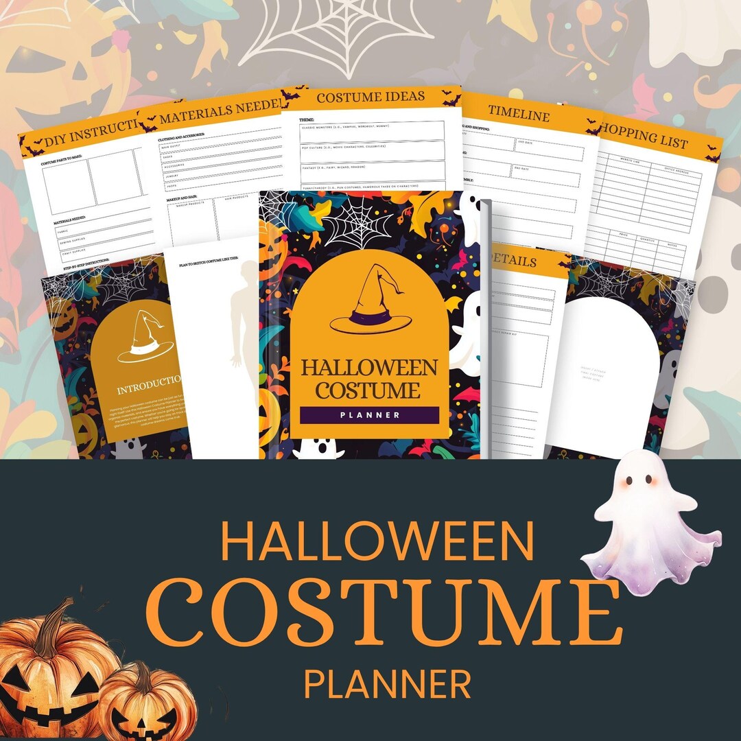 Printable Halloween Costume Planner, Family Costumes Designer, Kids ...