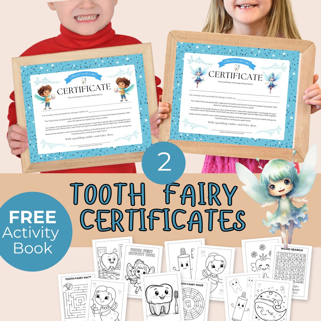 Tooth Fairy Certificate, Printable Keepsake for Your Child's First Lost ...