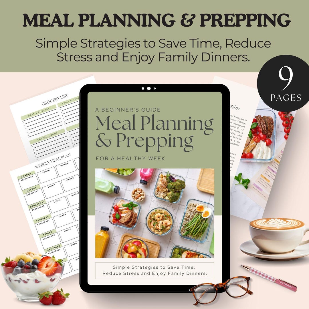 Meal Planning and Prepping Beginners Guide, Weekly Meal Planner ...