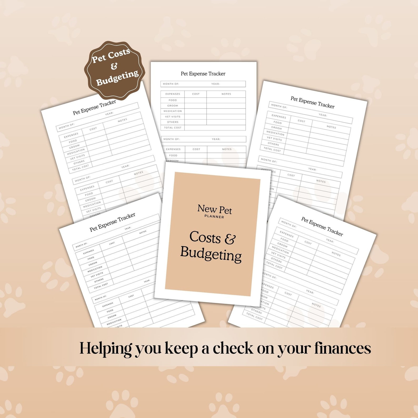 Pet Care Planner With Printable Checklists, Pet Health Record, Pet ...