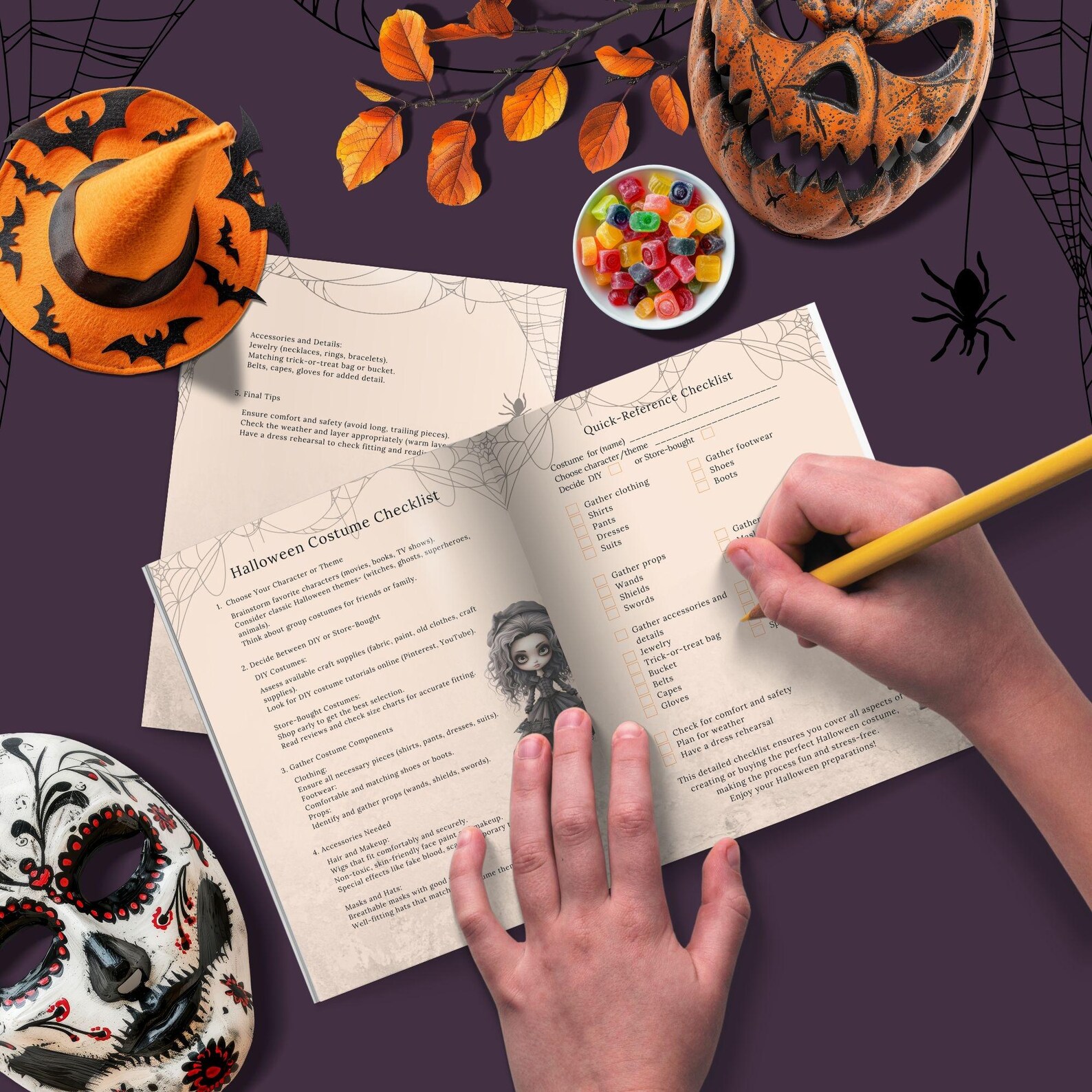 Complete Halloween Costume Guide and Checklist Printable, DIY Halloween ...