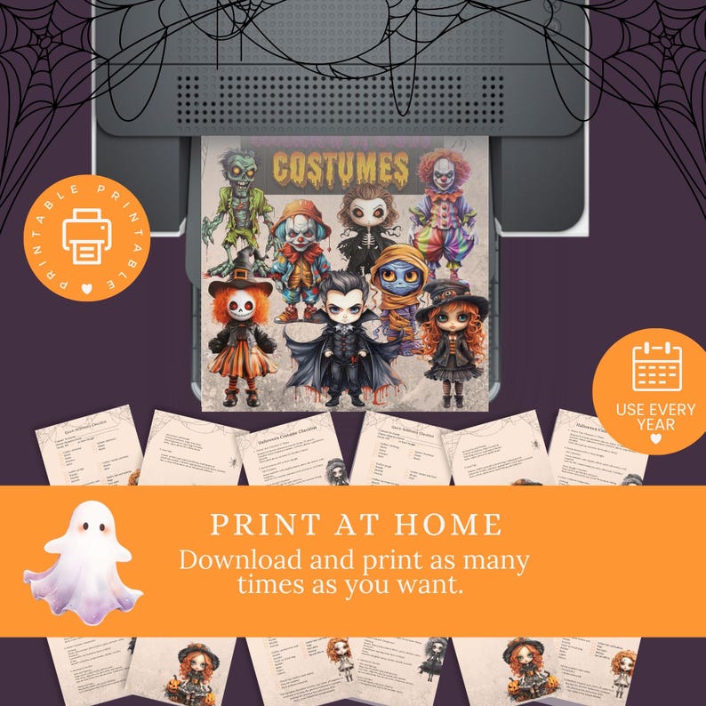 Complete Halloween Costume Guide and Checklist Printable, DIY Halloween ...