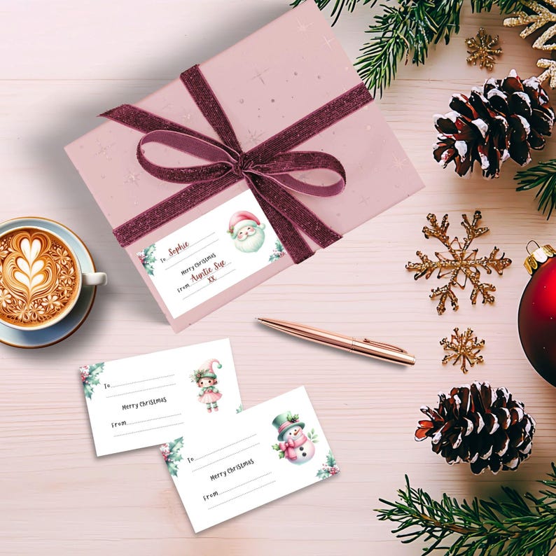 60 Printable Funny Christmas Cracker Jokes, Soft Pink and Green Holiday ...