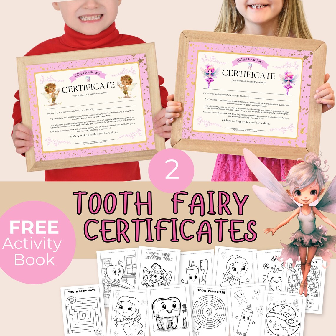 Tooth Fairy Certificate, Printable Keepsake for Your Child's First Lost ...