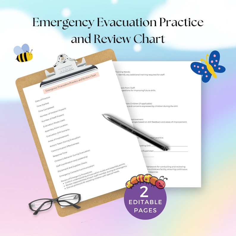 Daycare Emergency Evacuation Pack, Childcare Emergency Plan, Daycare ...