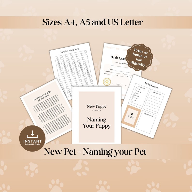 Pet Care Planner With Printable Checklists, Pet Health Record, Pet ...