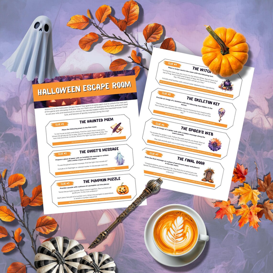 Jeu d'évasion mystère à imprimer pour Halloween, activité familiale ...