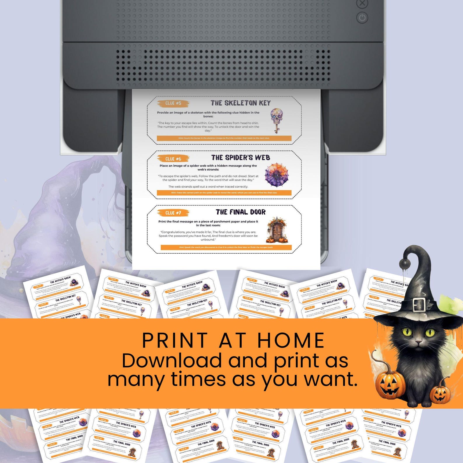 Jeu d'évasion mystère à imprimer pour Halloween, activité familiale ...