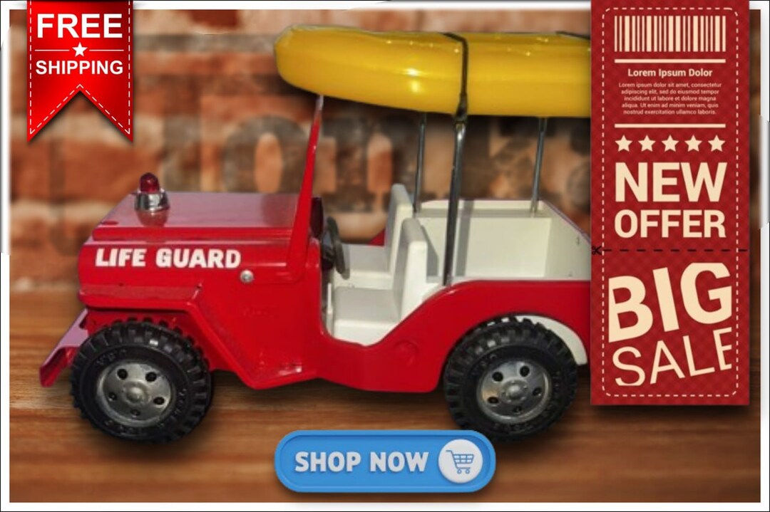 Restored Tonka Lifeguard Jeep From the 1960s - Etsy UK