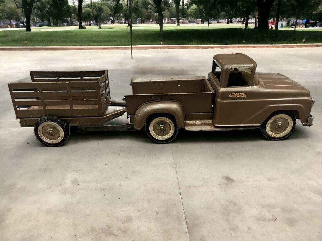 Tonka Pickup Truck Bronze Stepside & Trailer 1960s - Etsy