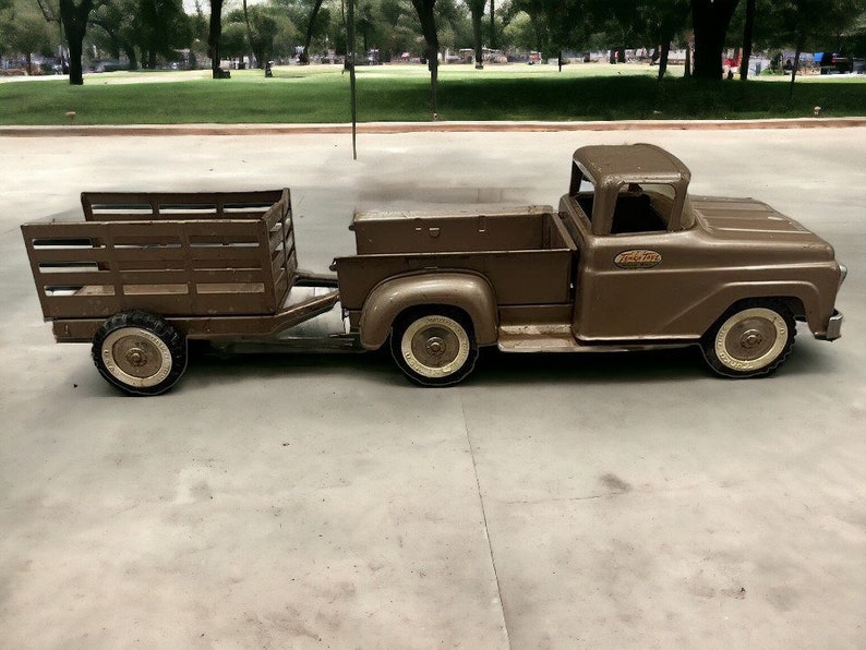 Tonka Pickup Truck Bronze Stepside & Trailer 1960s - Etsy