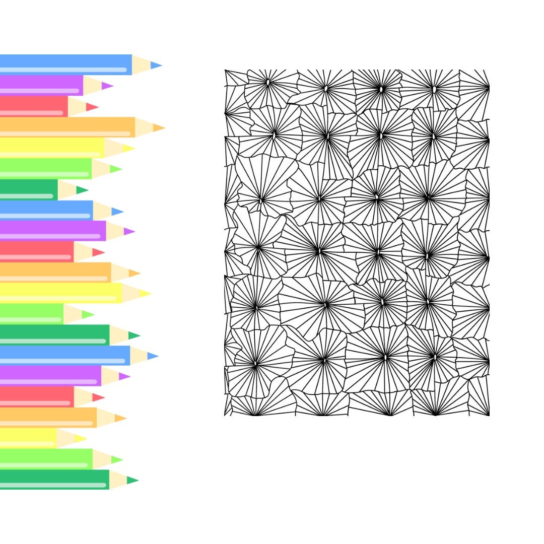 Lines Colouring Page - Etsy