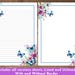 Blue Butterflies Printable Stationery Butterflies Floral Spring ...