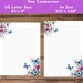 Blue Butterflies Printable Stationery Butterflies Floral Spring ...
