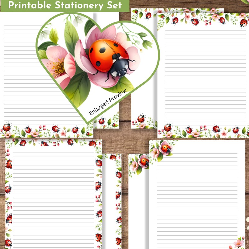 Ladybug Stationary Paper - Etsy