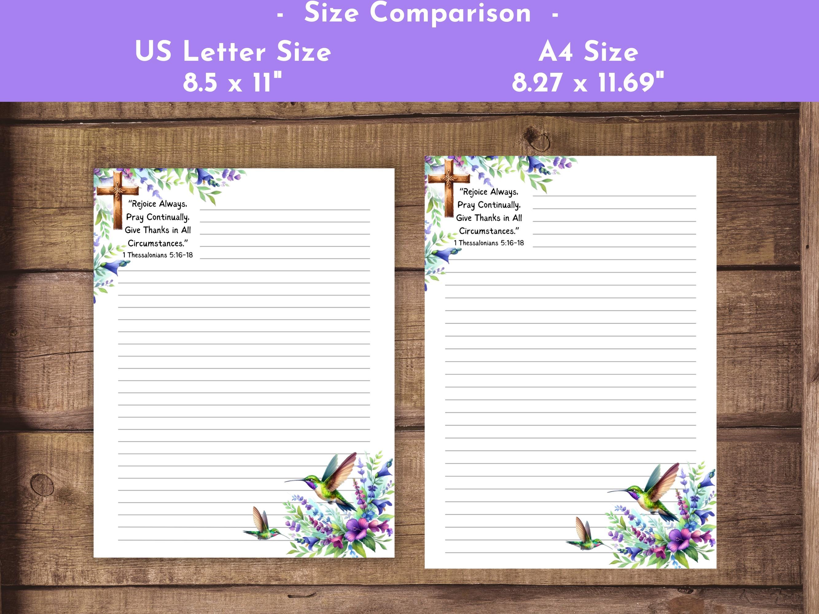 Catholic Christian Cross Hummingbirds Scripture Bible Verse Stationery ...