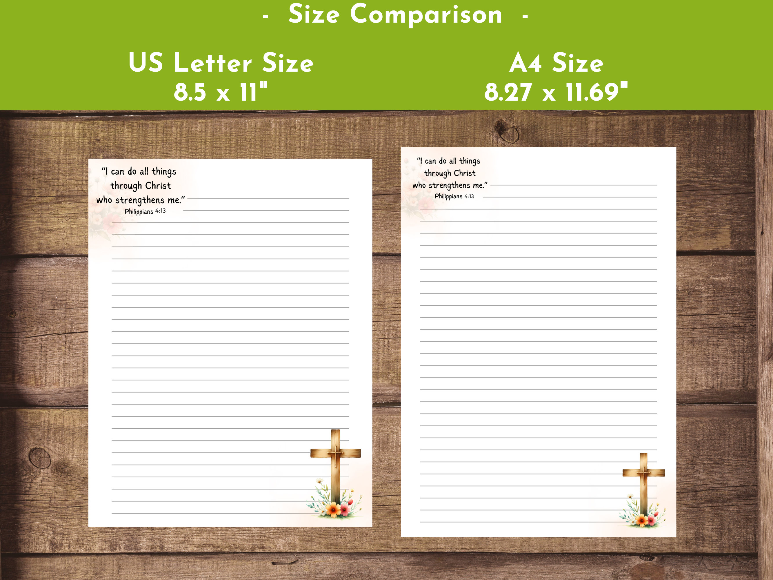 Bible Quotes Stationary Set Printable Prayer Catholic Cross ...