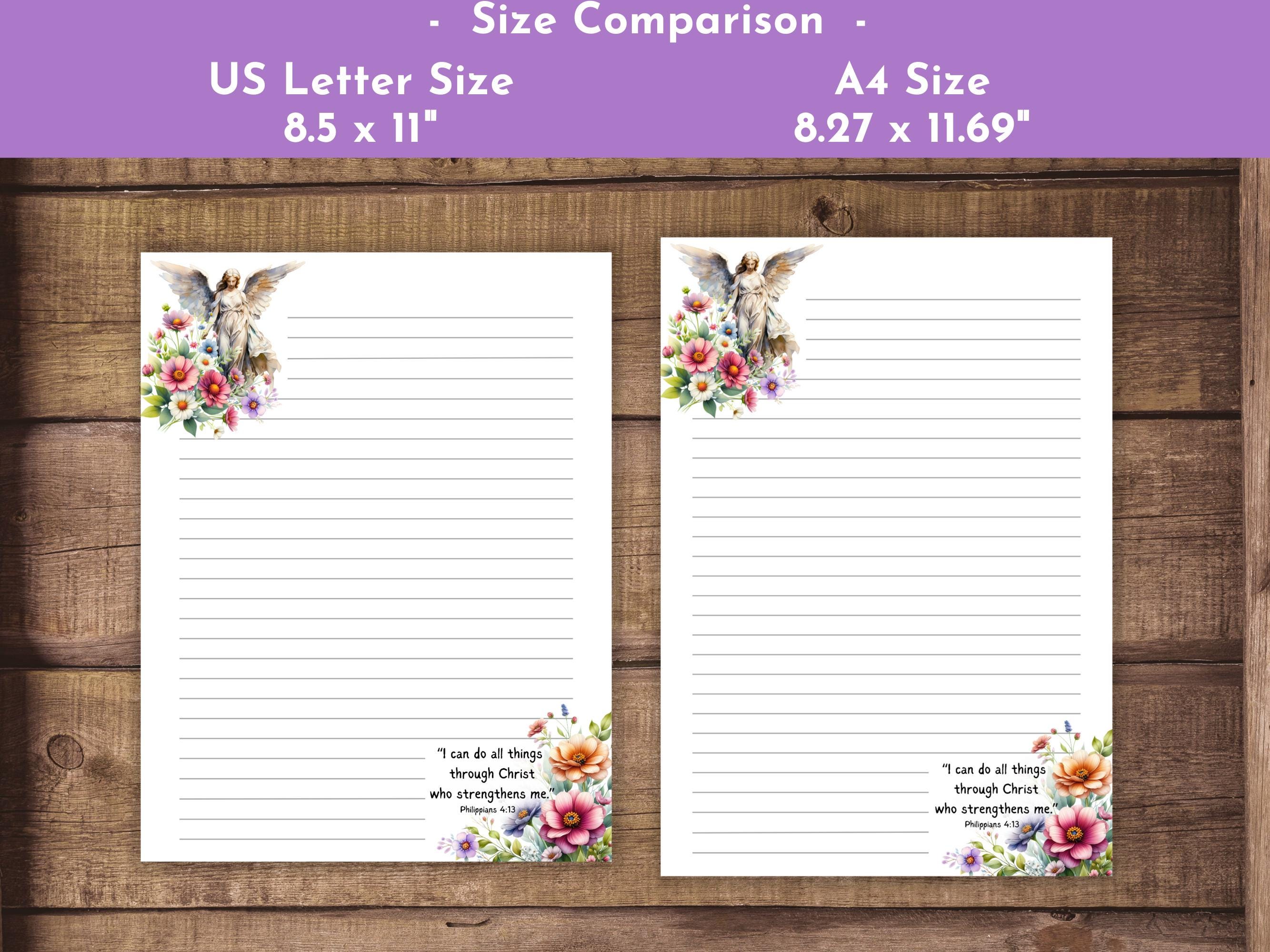Angel Bible Quotes Verse Printable Stationery Philippians 4:13 ...