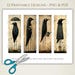 Whimsical Crows Printable Bookmarks, High Quality Digital Images ...