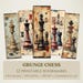 Grunge Chess Printable Bookmarks, High Quality Digital Images, Instant ...