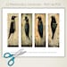 Whimsical Crows Printable Bookmarks, High Quality Digital Images ...