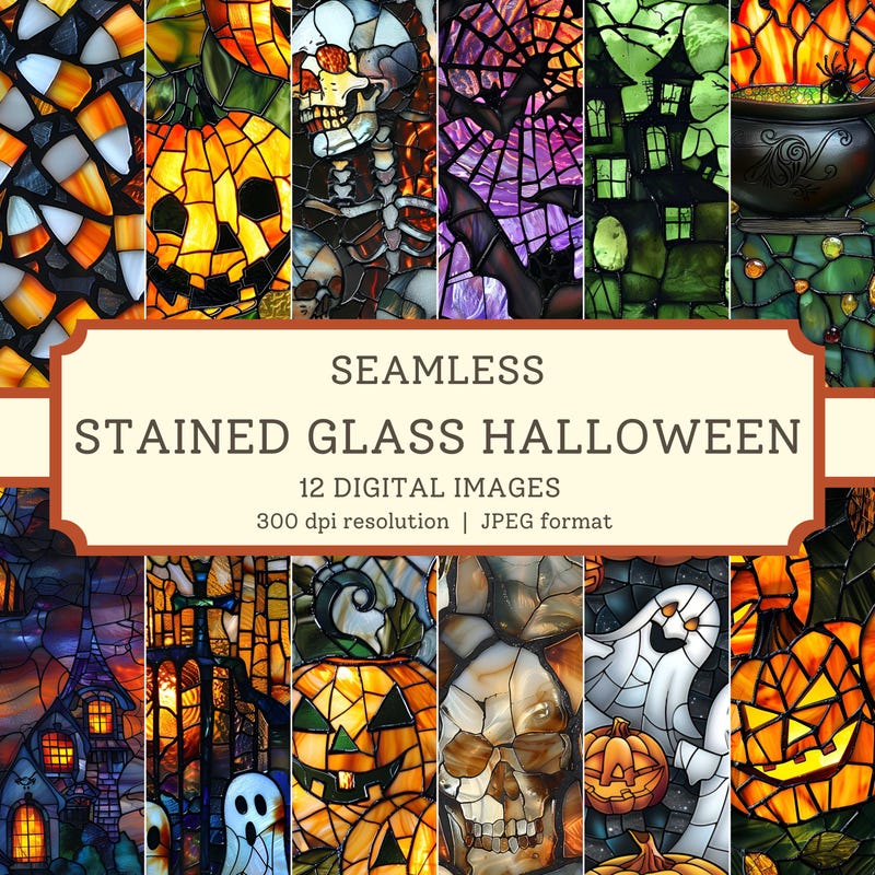 Halloween Stained Glass - Etsy