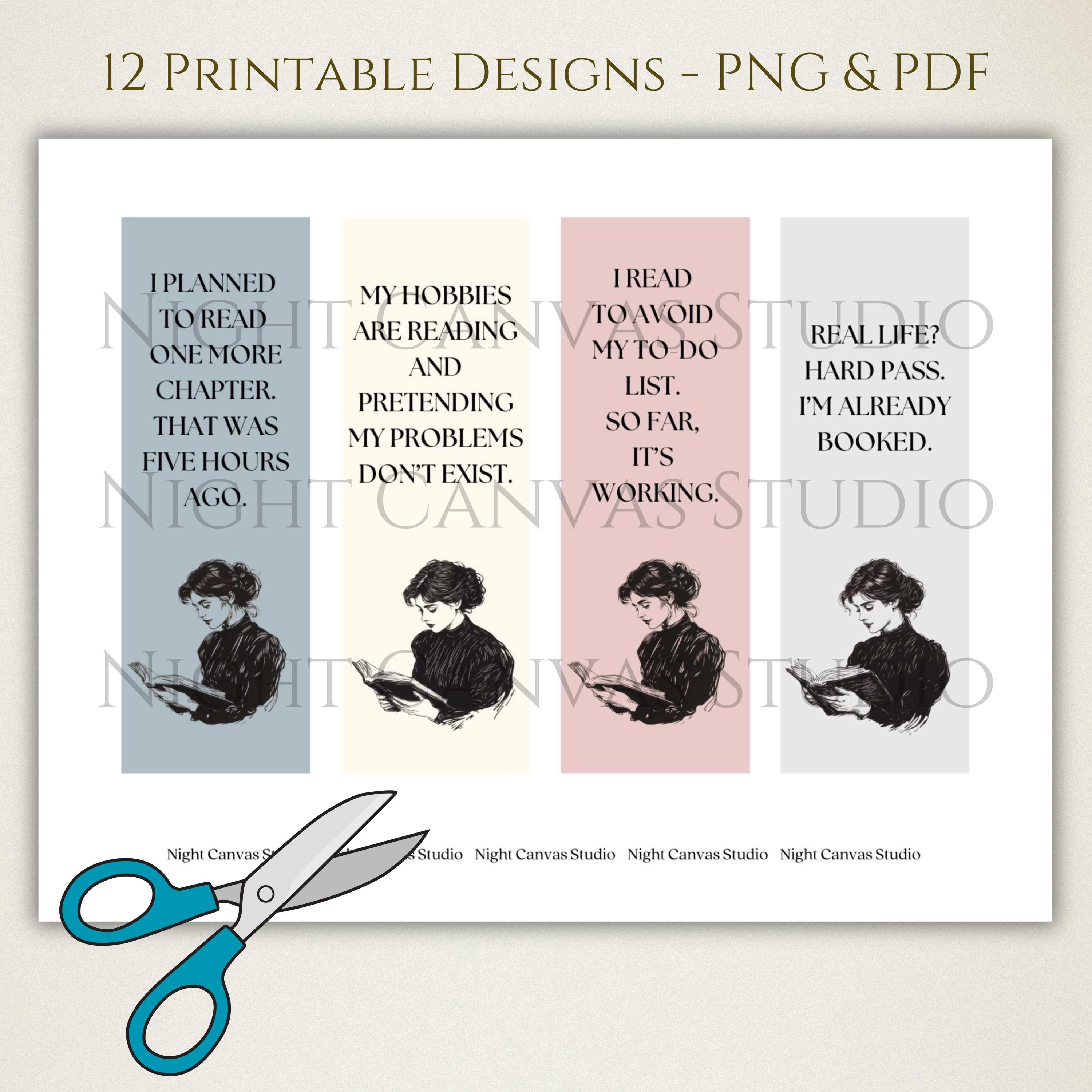 Sarcastic Sayings Printable Bookmarks, High Quality Digital Images ...