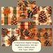 Fall Plaid Pinecones Digital Paper, High Quality Seamless Images ...