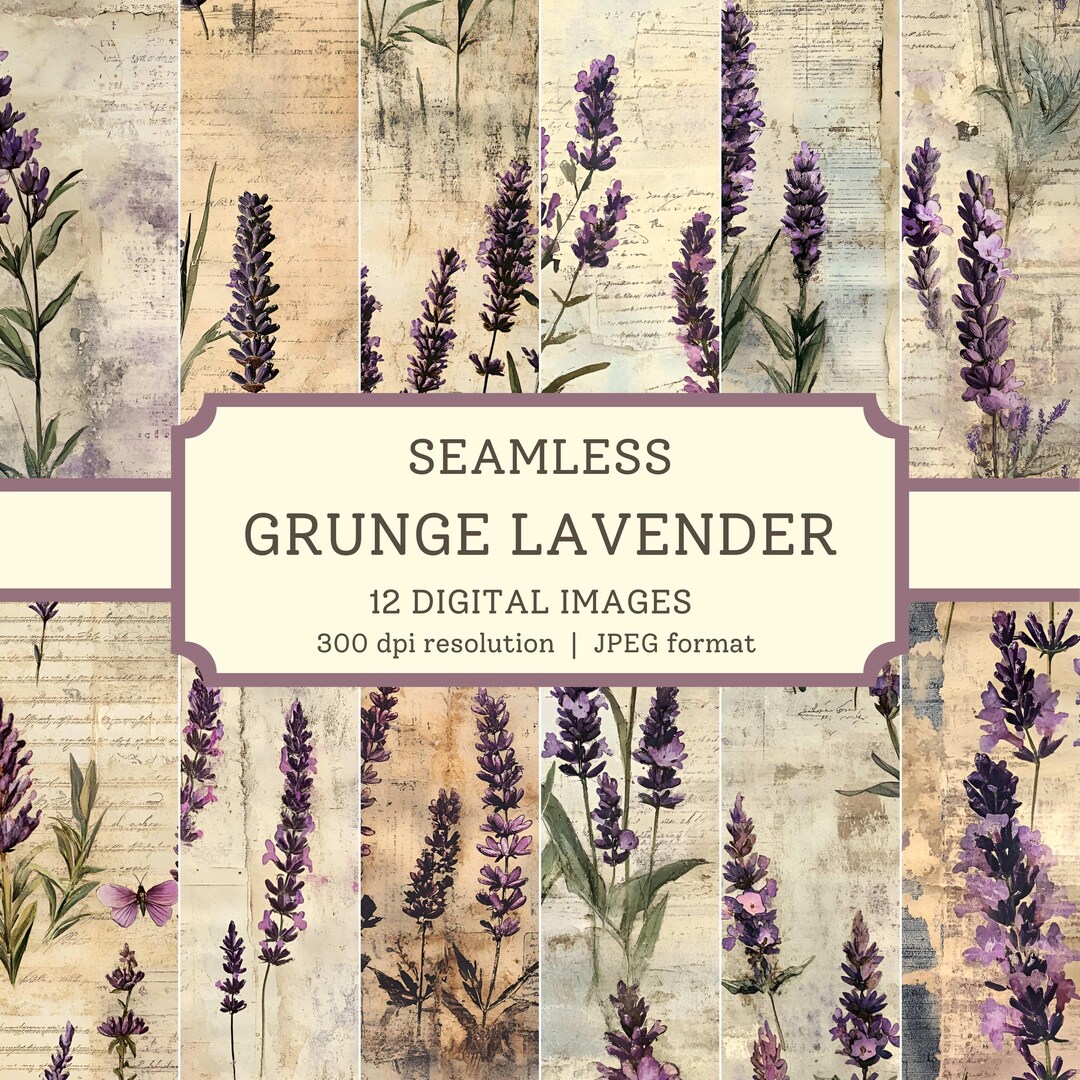 Grunge Lavender Digital Paper, High Quality Seamless Images, Junk ...