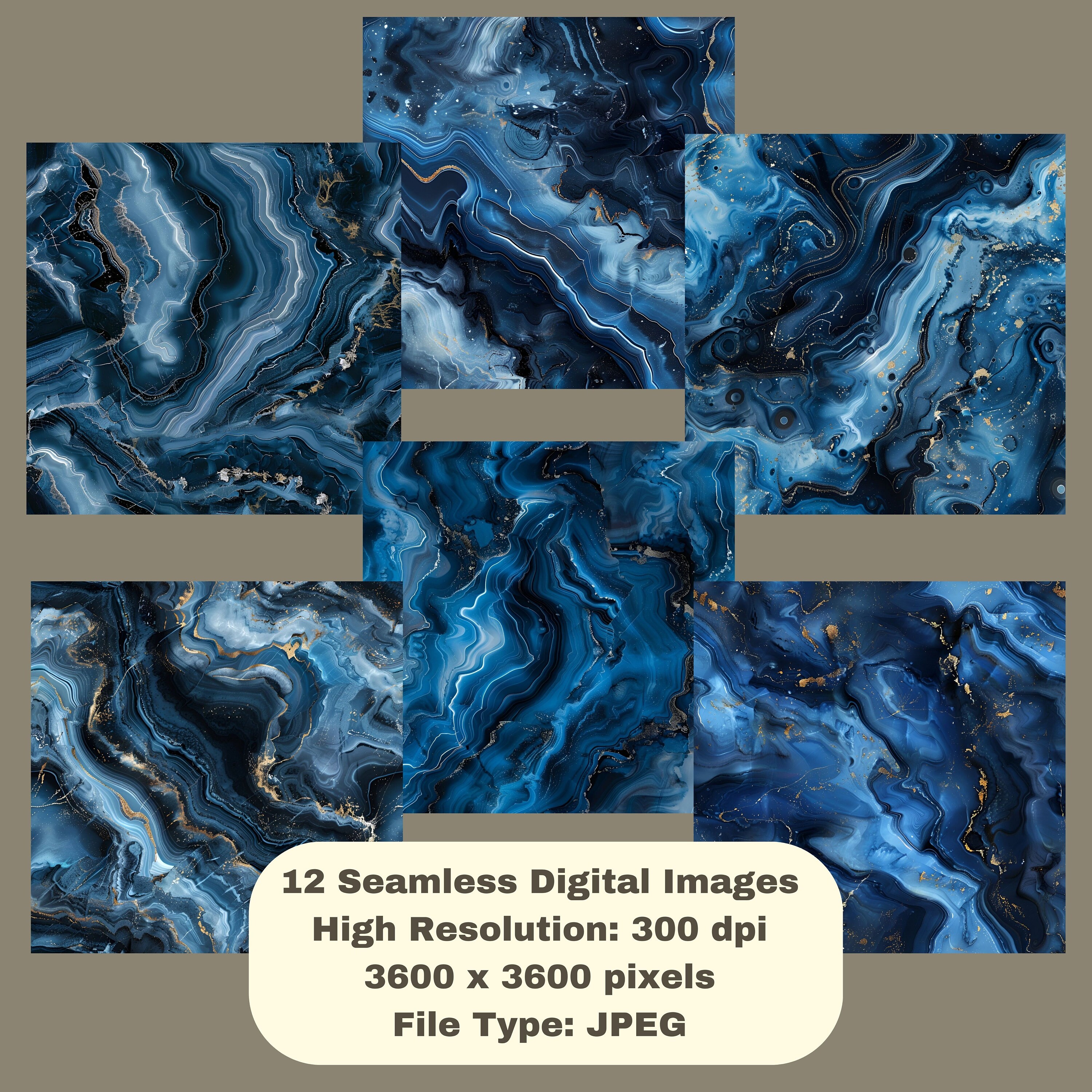 Blue Marble Seamless Digital Designs, Printable Scrapbook Paper ...