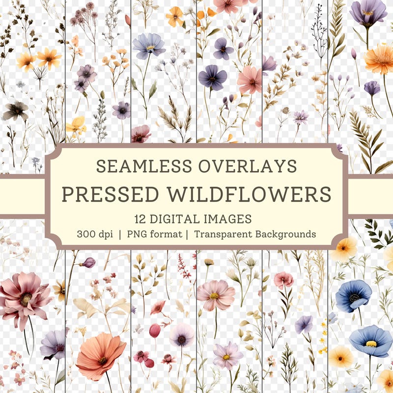 Pressed Flower Overlays - Etsy