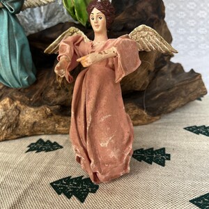 Lot of 3 Vintage Cartapesta STYLE Angel Ornaments Italian Paper Mache ...