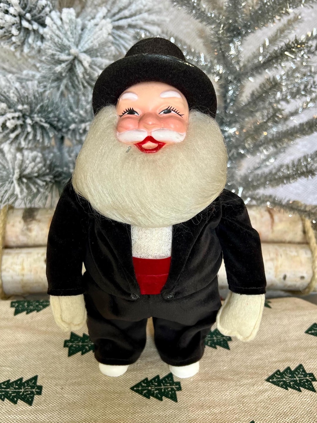 RARE Vintage Harold Gale "formal" Santa Claus in Black Tuxedo Suit With ...
