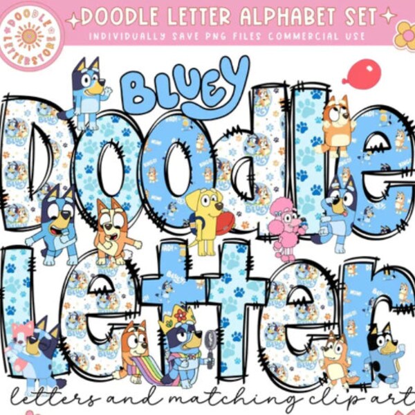 Bluey Fonts Svg - Etsy