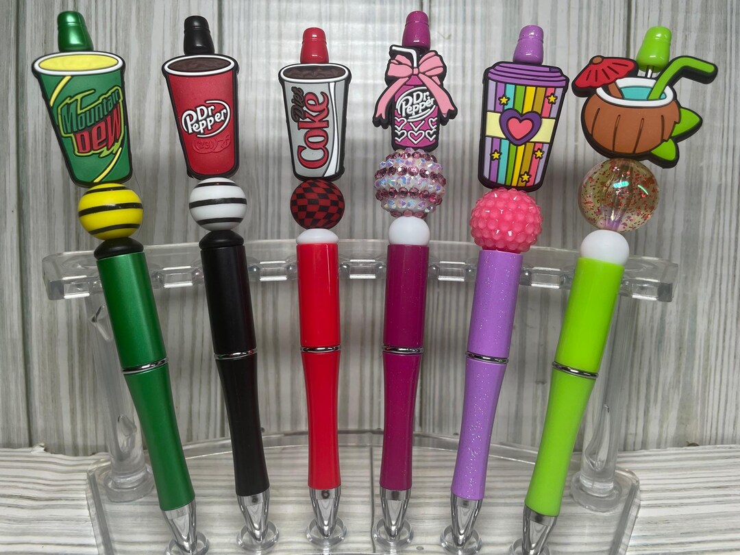 Beaded Pens W/ Silicone Focal Beads - Etsy