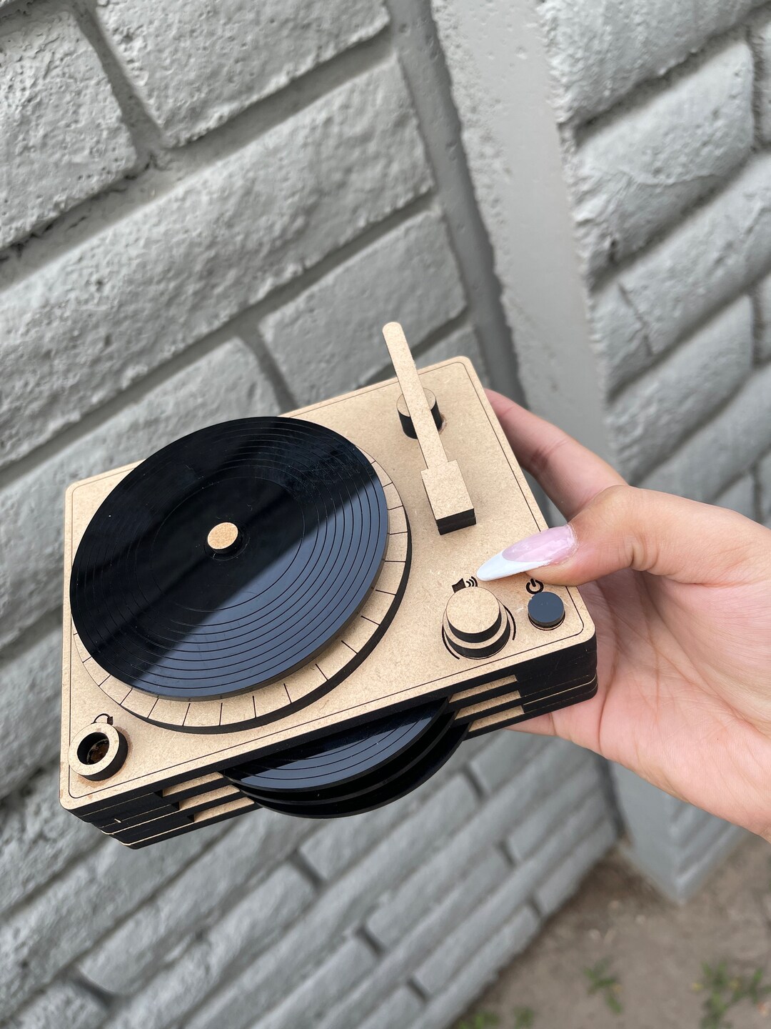 Retro Turntable Coaster Set - Etsy